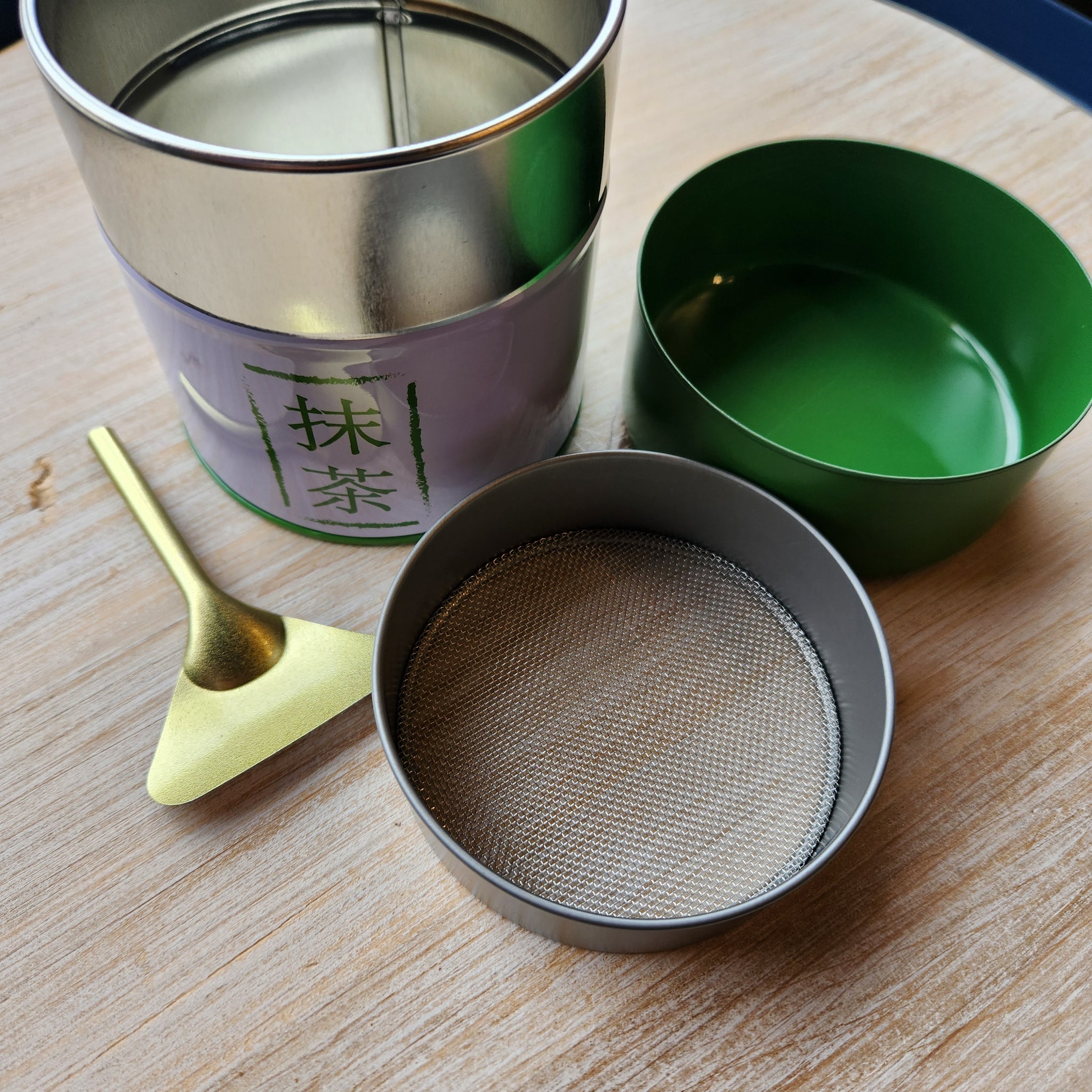 Matcha Container with Sifter – Suraj Spices & Teas