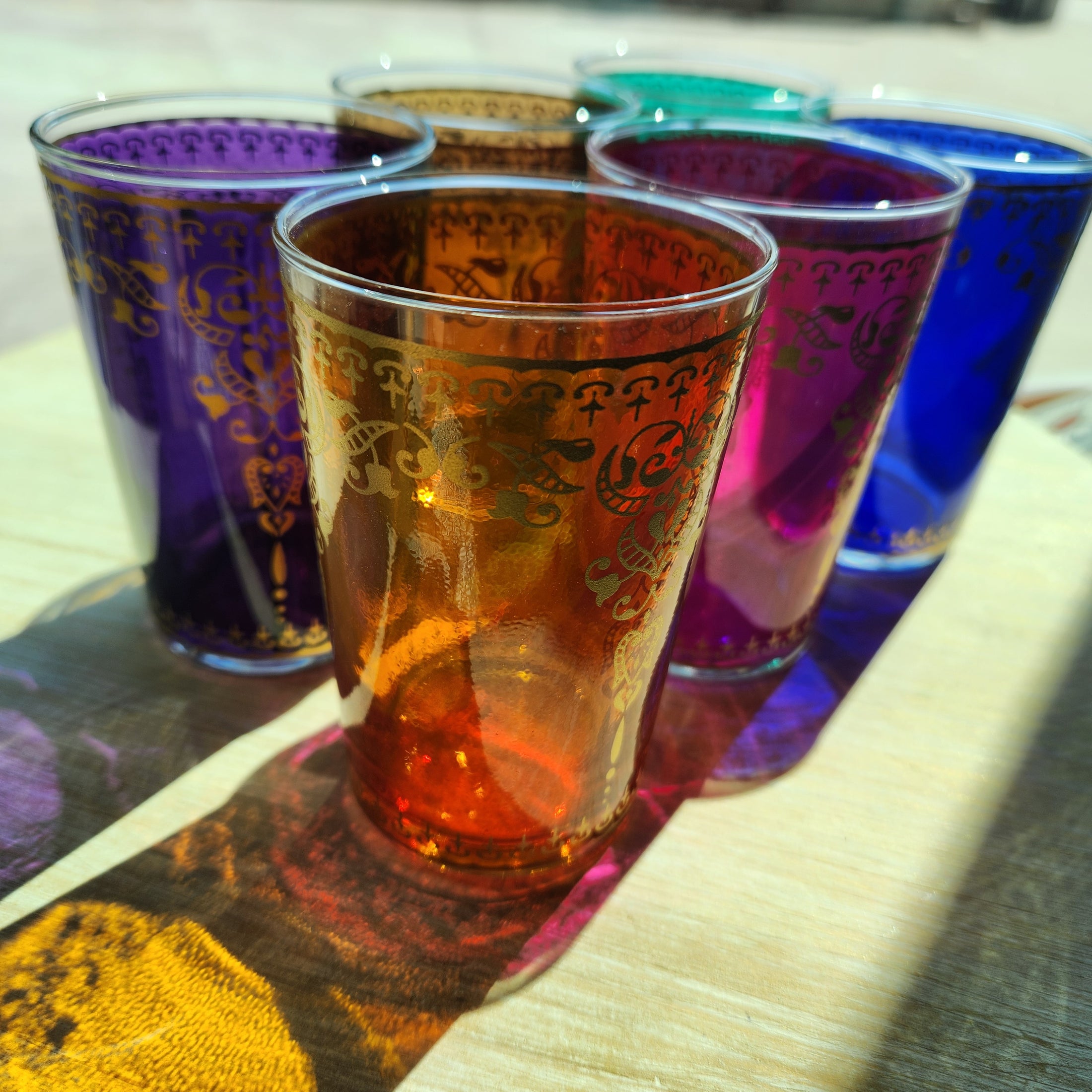 Morjana Morrocan Glass, Set of 6 – Suraj Spices & Teas